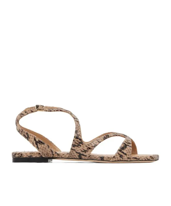 JIMMY CHOO Ayla Flat Sandals - Chai
