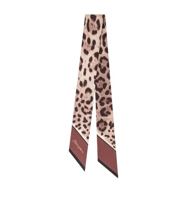 Dolce & Gabbana Dolce Gabbana Leopard Printed Scarf - Nude