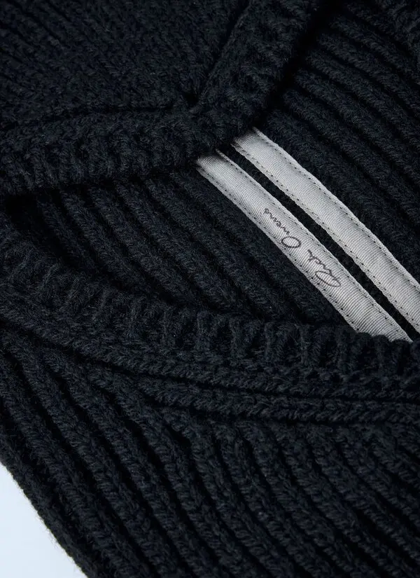 Rick Owens Porterville Ribbed Skull Hat