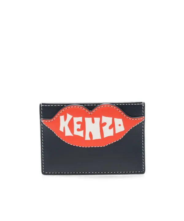 Kenzo Graphic-print Card Holder - Black