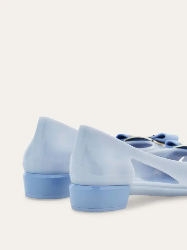 FERRAGAMO Vara Plate Jelly Ballet Flats