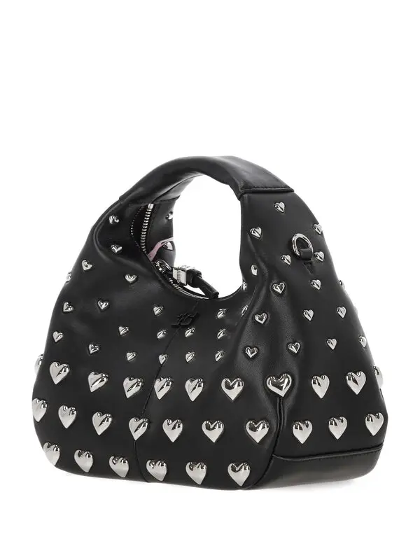 GANNI Mini Hobo Heart Studded Shoulder Bag