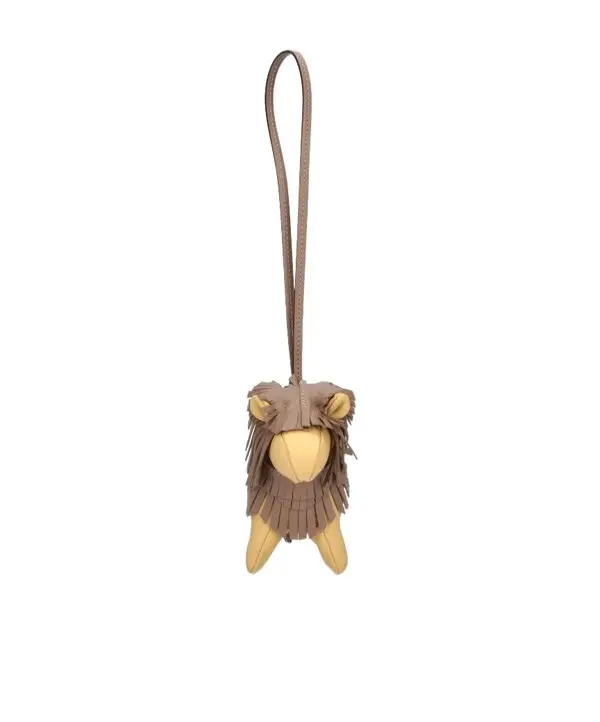 TOD'S Lion Keychain Charm - Brown