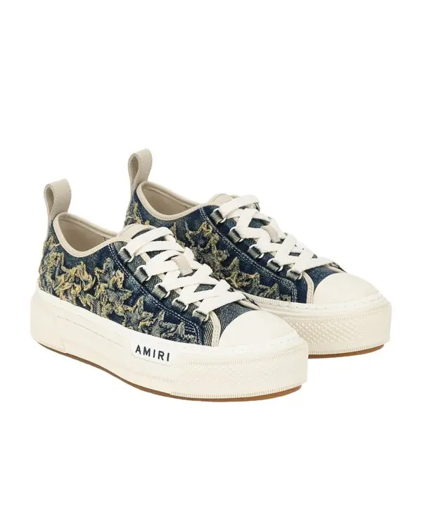 Amiri Denim Court Low-top Sneakers