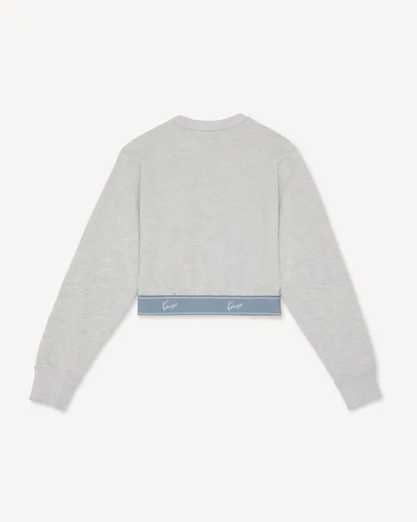 Kenzo Signature Elasticated Cropped Sweatshirt - White