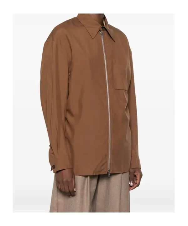 Celine Overshirt In Silk Canvas