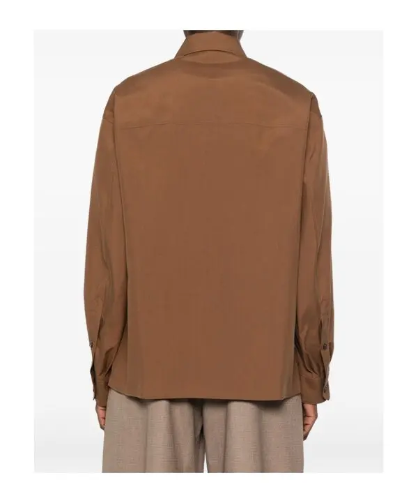 Celine Overshirt In Silk Canvas