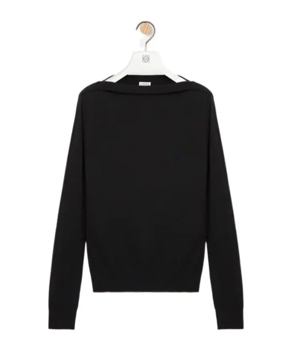 Loewe Sweater In Merino Wool - Black