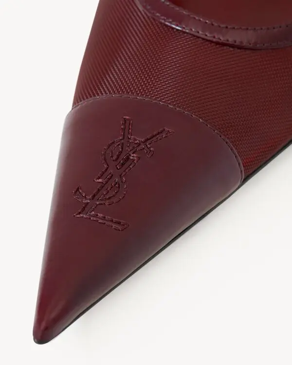 Saint Laurent Renee Mesh Open-toe High Heels