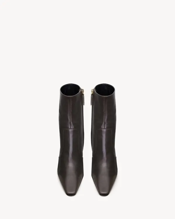 Saint Laurent Opyum Booties In Smooth Leather