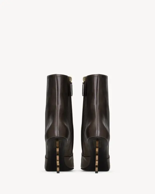 Saint Laurent Opyum Booties In Smooth Leather