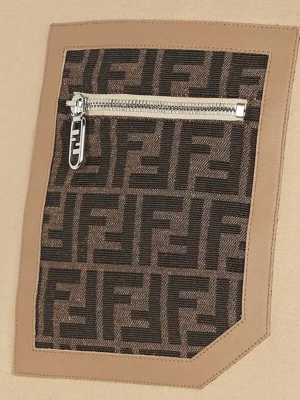 Fendi Monogrammed Pocket Crewneck T-shirt