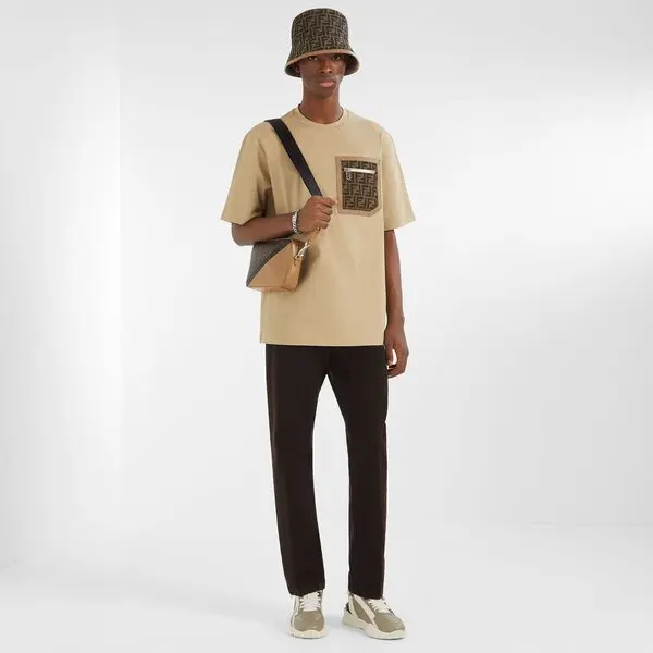 Fendi Monogrammed Pocket Crewneck T-shirt