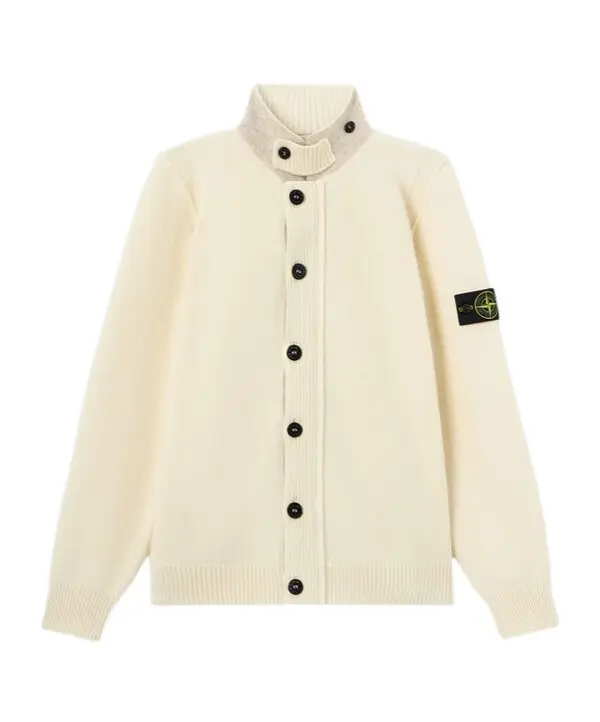Stone Island Long-sleeve Knit Cardigan - Ivory