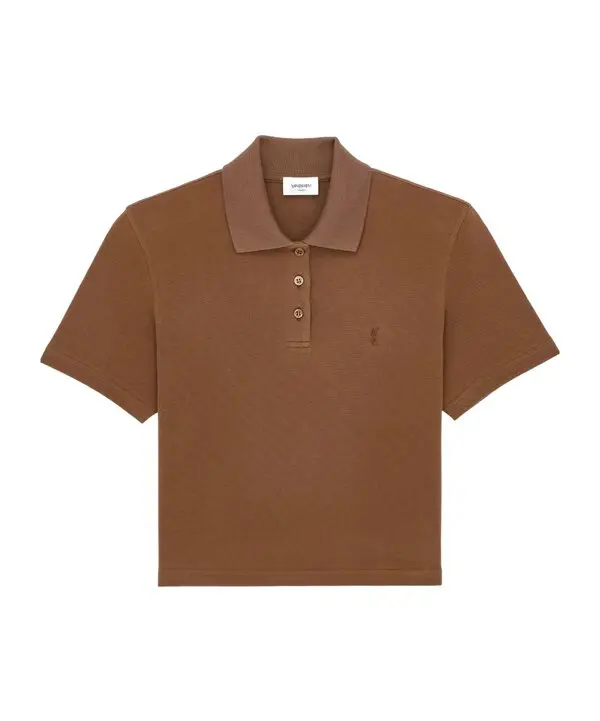Saint Laurent Le Cassandre Polo Shirt - Caramel Color
