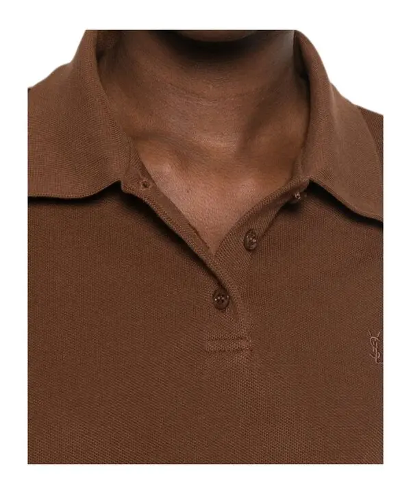 Saint Laurent Le Cassandre Polo Shirt - Caramel Color