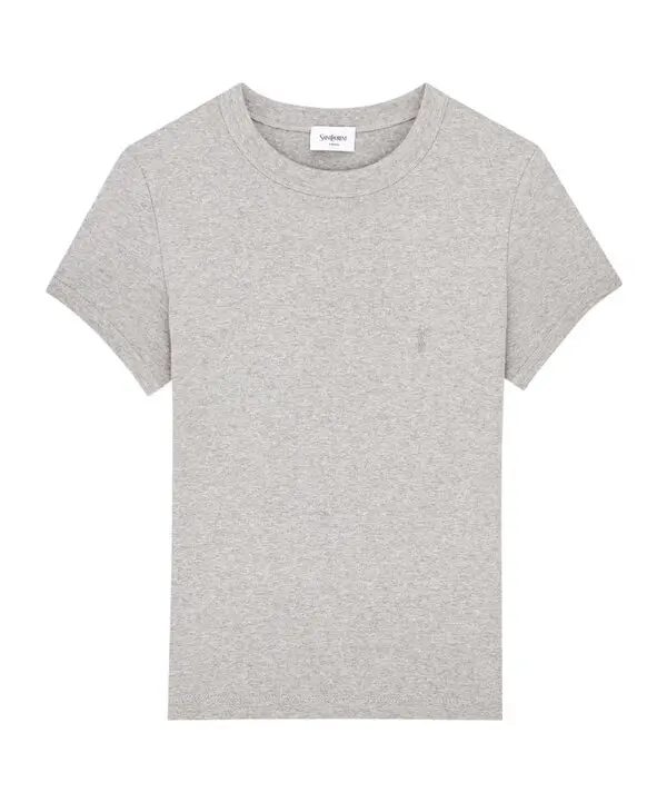 Saint Laurent Cassandre Embroidered T-shirt