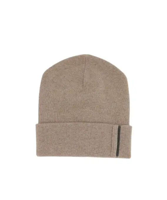 Brunello Cucinelli Turn-up Hem Knitted Beanie - Brown