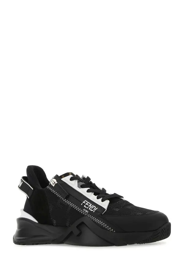 Fendi Nylon And Leather Low-tops