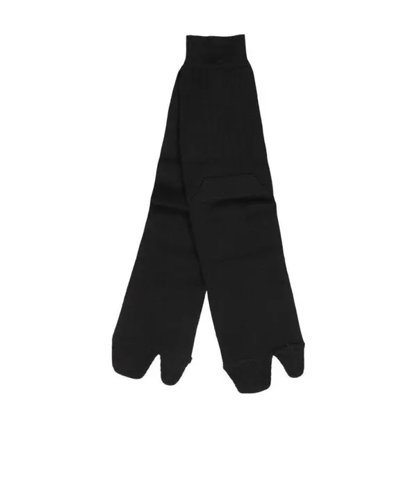 MAISON MARGIELA Ribbed Tabi Socks - Black