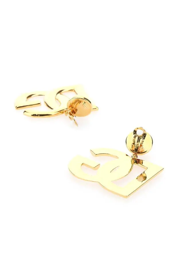 Dolce & Gabbana Oversize Logo Clip-on Earrings