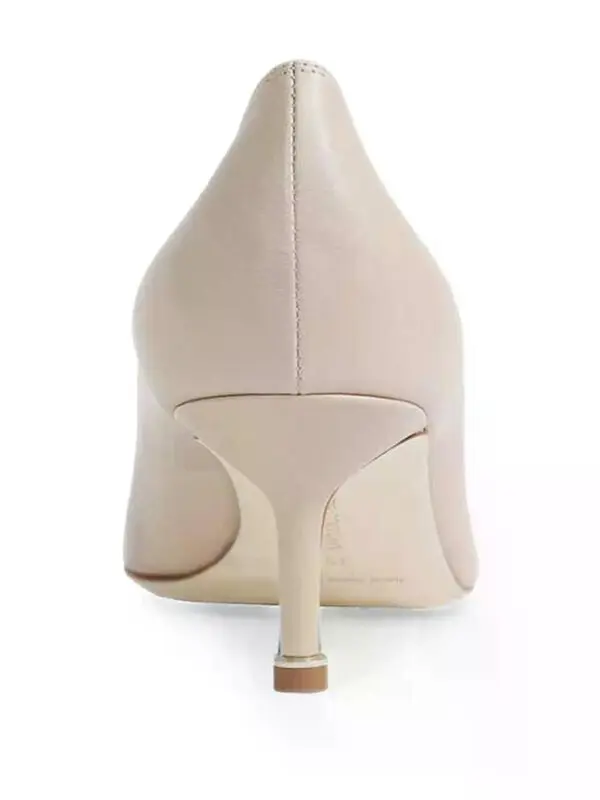 Manolo Blahnik Hangisi Crystal-buckle Heeled Pumps - Neutrals