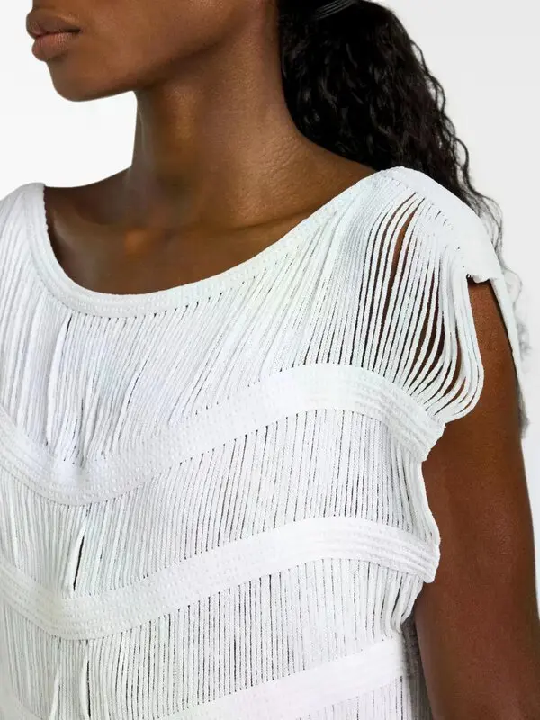 Liviana Conti Juliet Off-shoulder Blouse With Fringe Detail