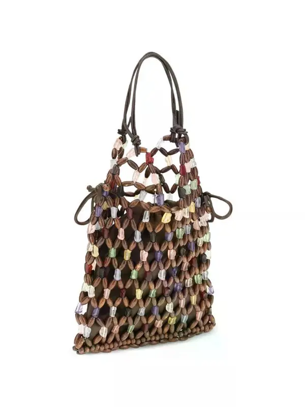 Staud Karla Bead Embellishment Shoulder Bag - Brown