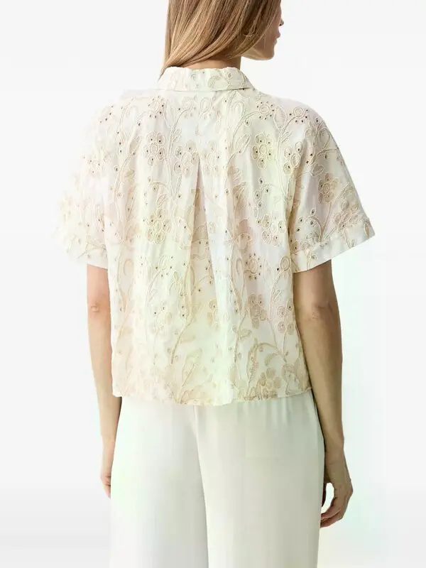 VICOLO Broderie Anglaise Short-sleeve Shirt