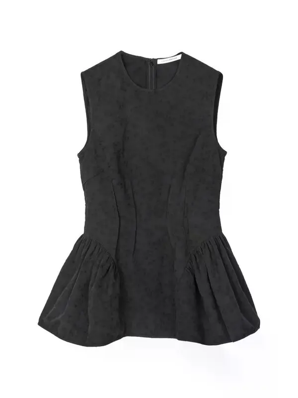 Cecilie Bahnsen Daimi Eira-matelassé Sleeveless Blouse - Black