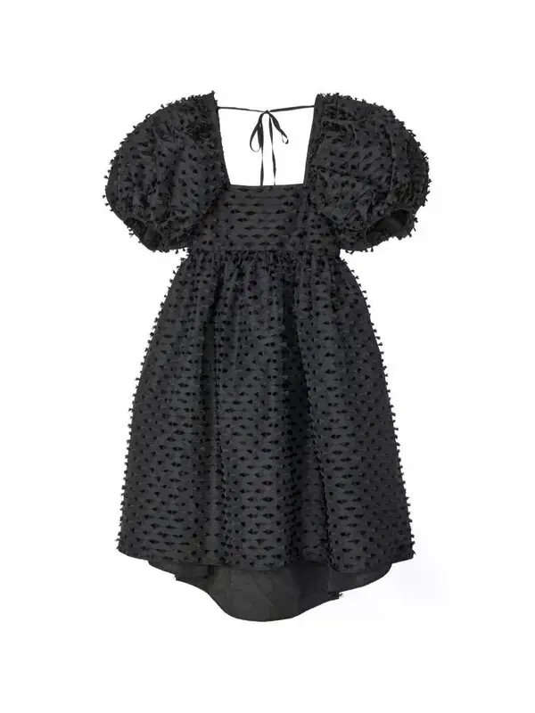 Cecilie Bahnsen Tilde Fiamma Fil-coupé A.line Mini Dress - Black