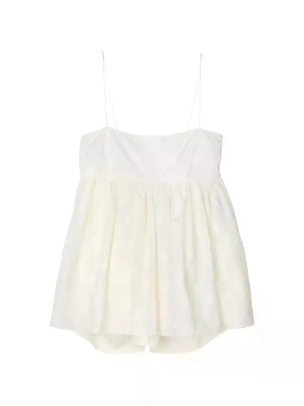 Cecilie Bahnsen Veronica Peplum Blouse - Neutrals