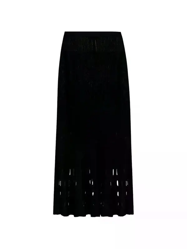 TWINSET Pointelle Knit Cut-out Midi Skirt