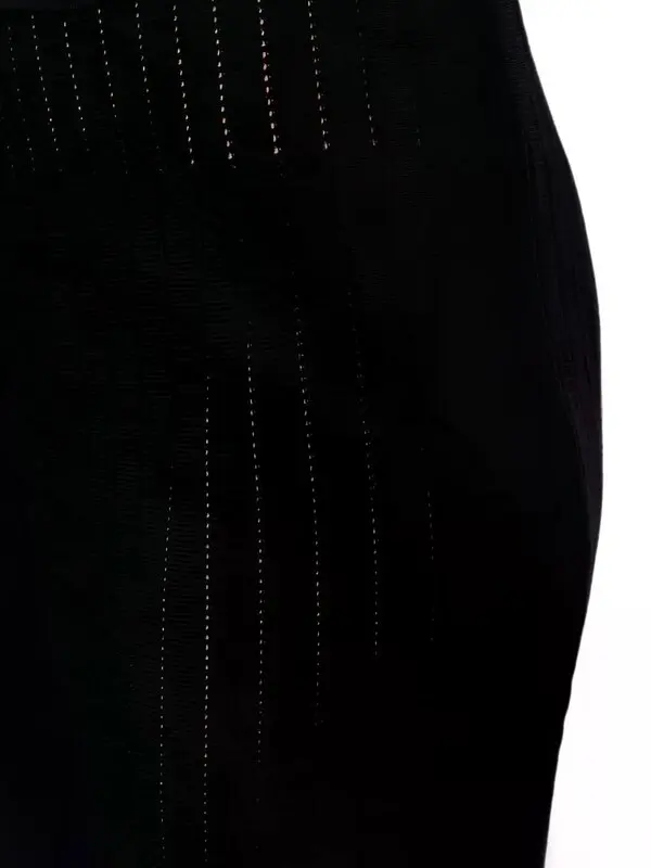 TWINSET Pointelle Knit Cut-out Midi Skirt
