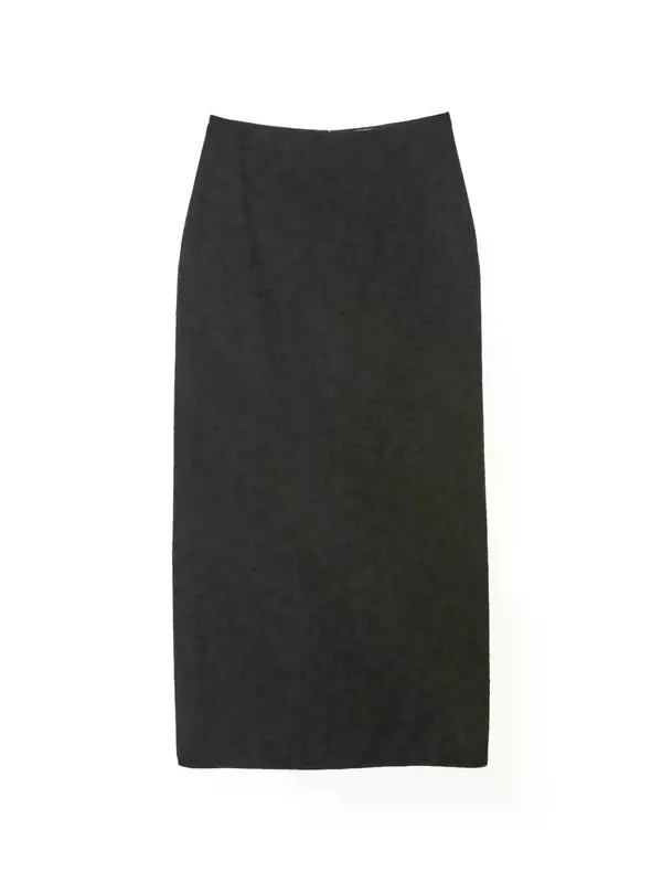 Cecilie Bahnsen Uka Eira-matelassé Straight Midi Skirt - Black