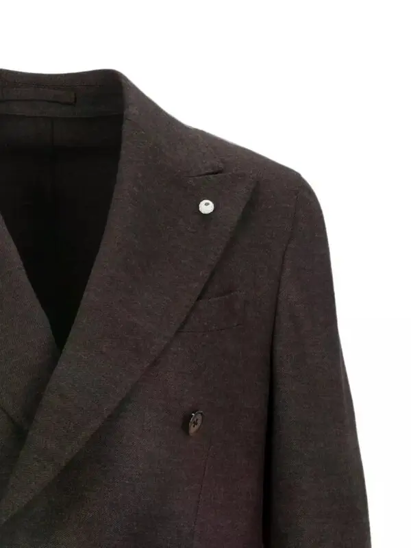L.B.M. 1911 Double-breasted Peak-lapel Blazer