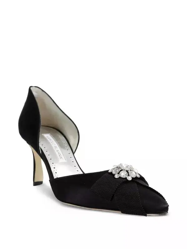 Manolo Blahnik Apidososa" Crystal-embellished Pumps - Black