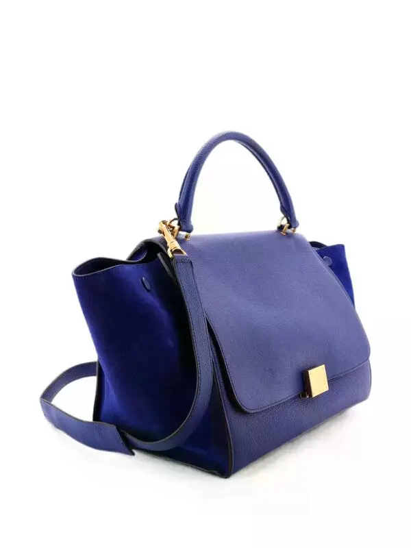 Celine Medium Trapeze Satchel Bag - Blue