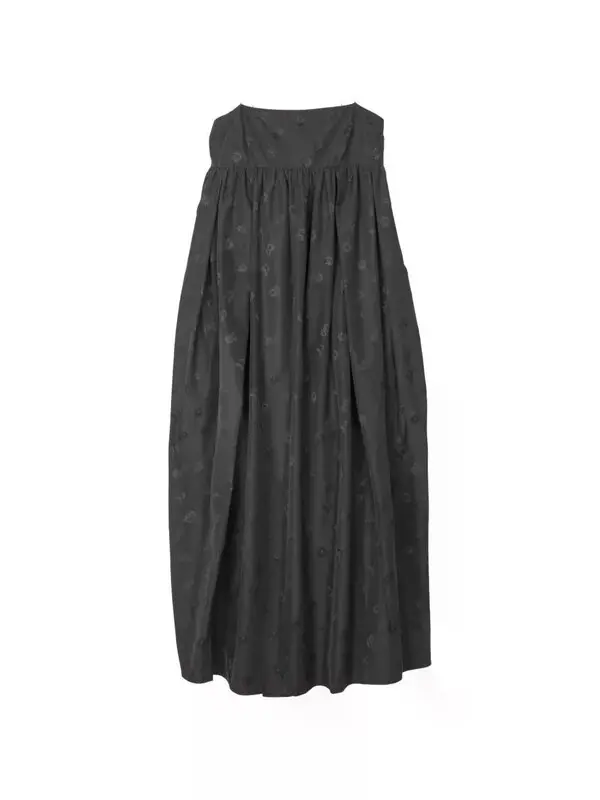 Cecilie Bahnsen Vilma Floral-jacquard A-line Midi Dress - Black