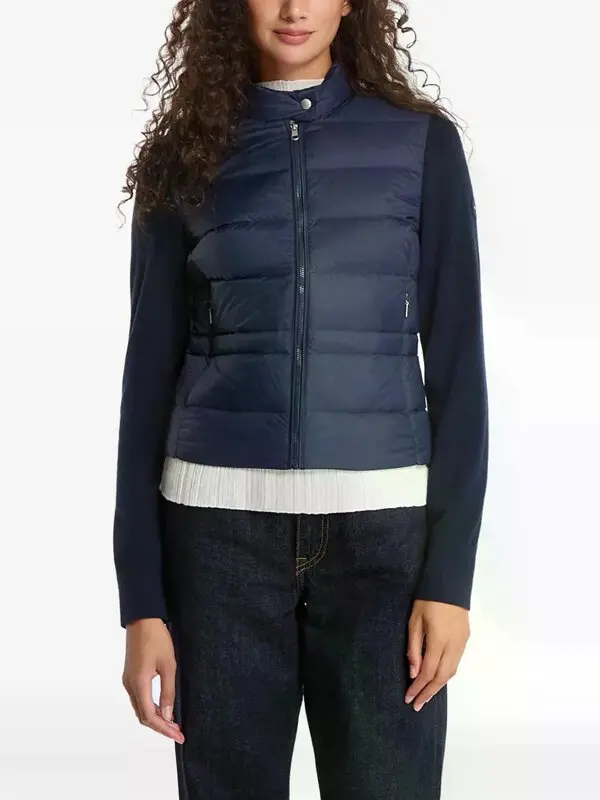 Tommy Hilfiger Quilted Knit-sleeve Jacket - Blue