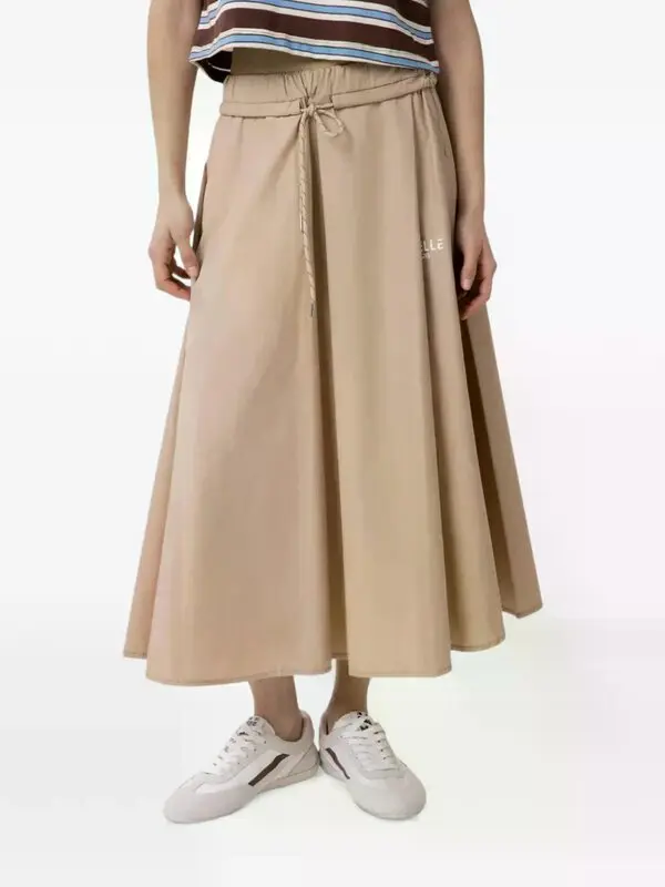 GAELLE PARIS Drawstring Midi Skirt