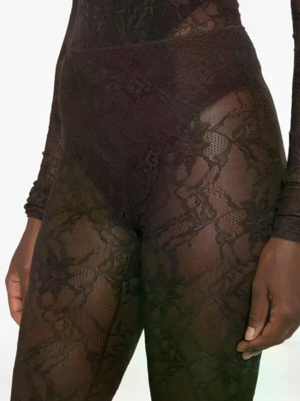 Andamane Loli Lace-pattern Cropped Leggings