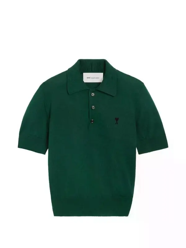AMI Paris Wool Polo - Green