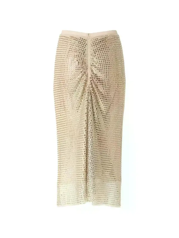 Pinko Crystal-embellished Ruched Midi Skirt