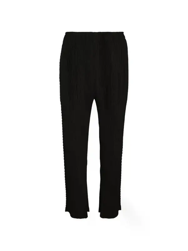 Issey Miyake Plissé-effect Trousers - Black