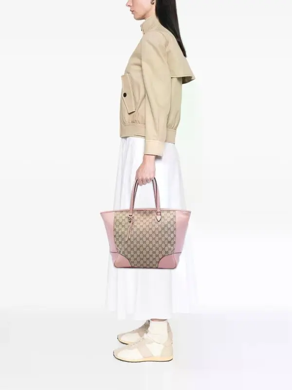 Gucci 2016-2026 Gg Canvas Bree Zippered Tote Bag - Pink