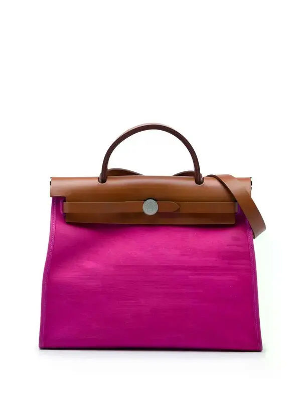 Hermès 2018 Toile Herbag Zip 31 Satchel - Pink