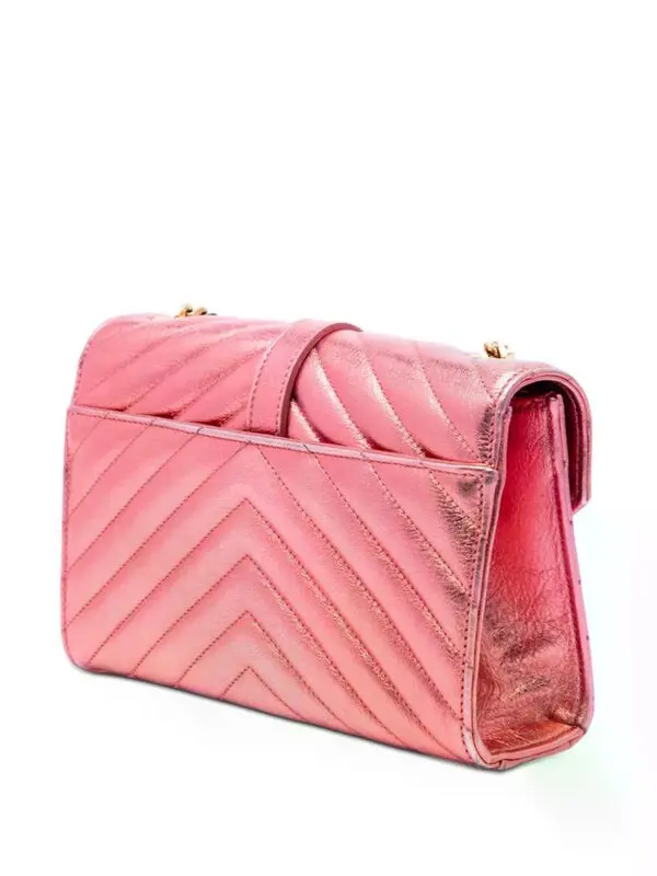 Saint Laurent Small Chevron Metallic Calfskin Monogram Envelope Bag Crossbody