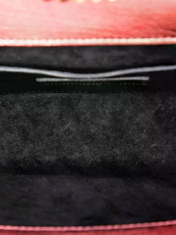 Saint Laurent Small Chevron Metallic Calfskin Monogram Envelope Bag Crossbody