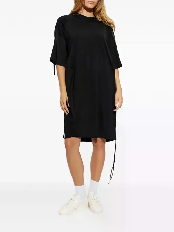 Y3 Stripe Detail Drawstring Midi Dress